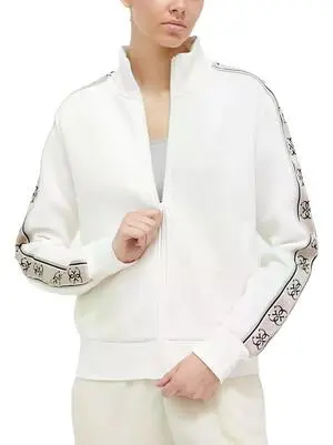 Guess Logo Tape Zip Sweatshirt - Neutrals