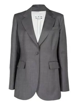 SA SU PHI Andrea Notch-Lapel Blazer Grey