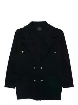 NEERA Star-motif Double-breasted Blazer - Blue