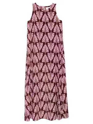 NIU Patterned Sleeveless Maxi Dress - Red