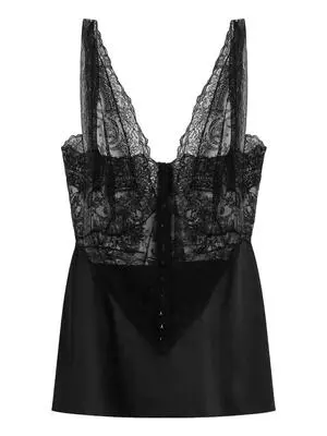 Dolce & Gabbana Lace-detail Top - Black