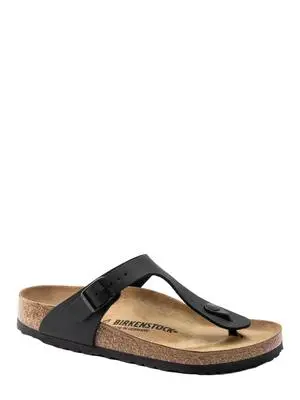 BIRKENSTOCK Round-toe Thong Sandals - Black