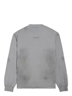 Balenciaga Long-sleeve Cotton T-shirt - Grey