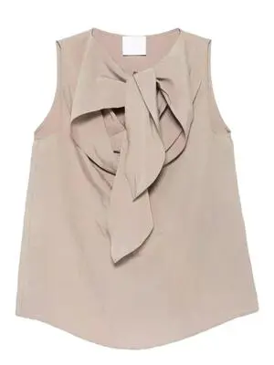 Sú Cowl-neck Sleeveless Top - Neutrals