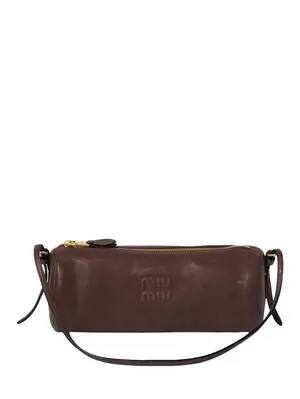 Miu Miu Nappa Leather Pouch Bag - Brown