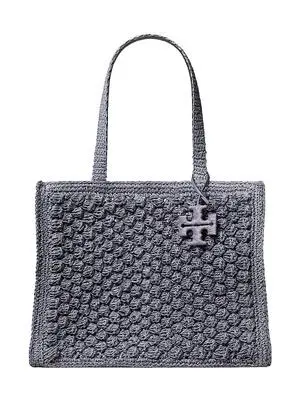 Tory Burch Ella Hand-crocheted Straw Tote - Gray