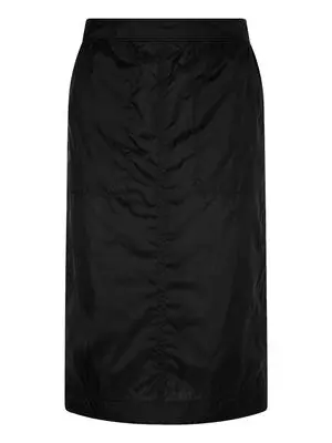 Saint Laurent Woven Midi Skirt - Black