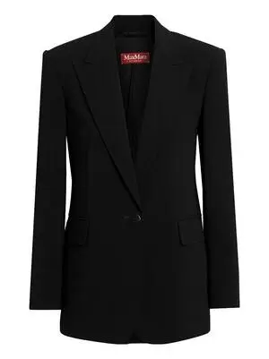 Max Mara Furreto Crepe Blazer - Black