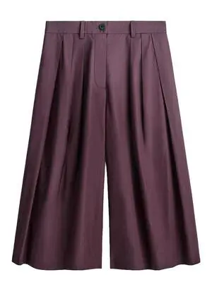 Cos Pleated Cotton Culottes - Red