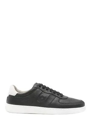FERRAGAMO Lace-up Panelled Sneakers - Black