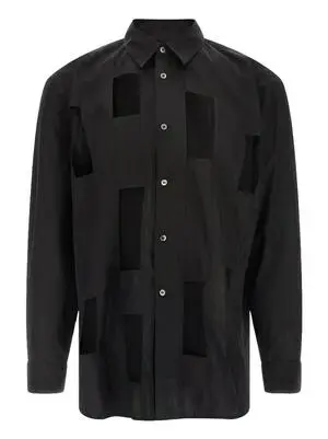 Comme Des Garçons Geometric Cut-out Shirt - Black
