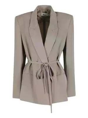 MEIMEIJ Tie-waist Blazer - Neutrals