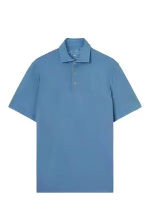 Fedeli Buttoned Polo Shirt - Blue