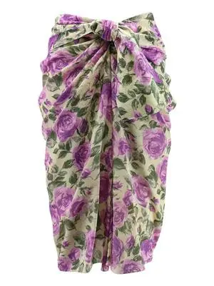 Chloé Floral-print Midi Skirt - Yellow
