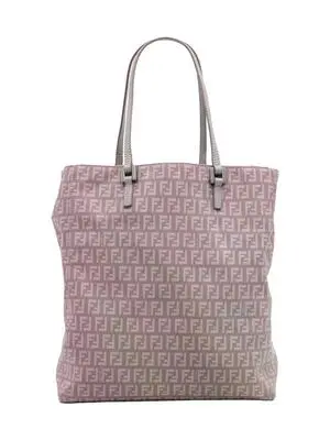 Fendi 2000-2010 Zucchino Canvas Tote Bag - Purple