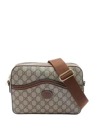 Gucci Gg Supreme Interlocking G Messenger Bag - Neutrals
