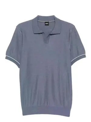 BOSS V-neck Trim T-shirt - Blue