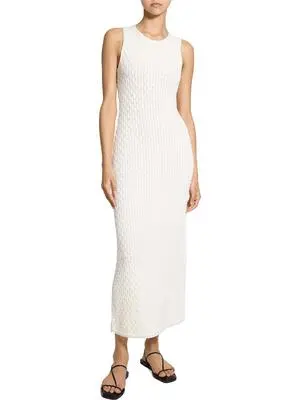 THEORY Organic Cotton Cable Knit Tank Dress