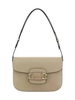 GUCCI Horsebit 1955 Leather Shoulder Bag