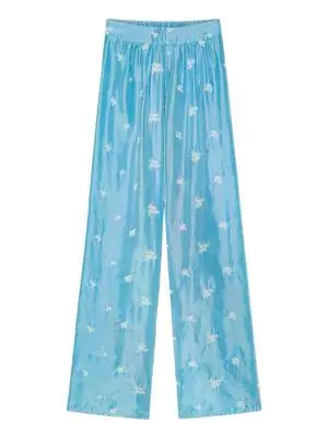 FORTE_FORTE Floral-pattern Trousers - Blue