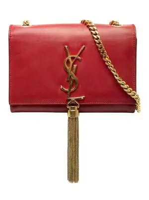 Saint Laurent 2013 Small Monogram Kate Tassel Crossbody Bag - Red