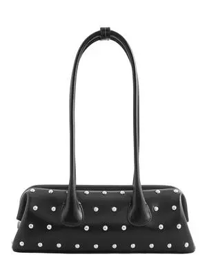 OSOI Boat Wide Mini Shoulder Bag Black Stud