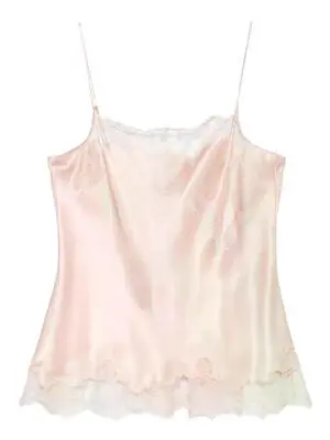 Carine Gilson Straight Neckline Lace Camisole - Pink
