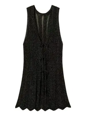 TWINSET Knitted V-neck Vest - Black