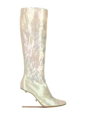 MAISON MARGIELA Tabi Pointed Toe Knee High Boots - Neutrals