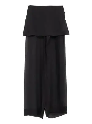 Paloma Wool Silk Layered Trousers - Black