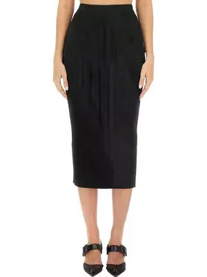 ALEXANDER MCQUEEN Knitted Pencil Midi Skirt