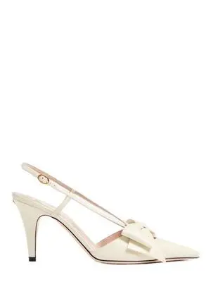 Valentino Garavani Bowow Slingback Pumps - Ivory