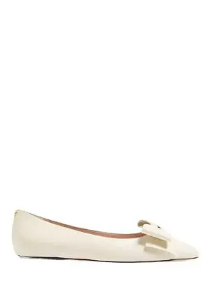 Valentino Garavani Bowow Kidskin Ballerinas - Ivory