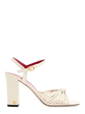 Valentino Garavani Annet 90mm Kidskin Sandal - Ivory