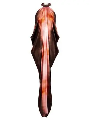 Silvia Tcherassi Silk-blend Halter Maxi Dress - Multi