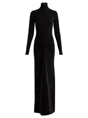 Silvia Tcherassi Birdy Silk-blend Maxi Dress - Black