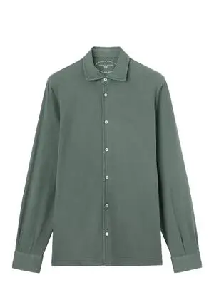 Fedeli Long-sleeve Knitted Shirt - Green