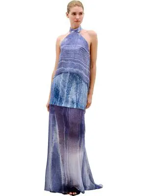 Silvia Tcherassi Flo Silk-blend Halter Top - Multi