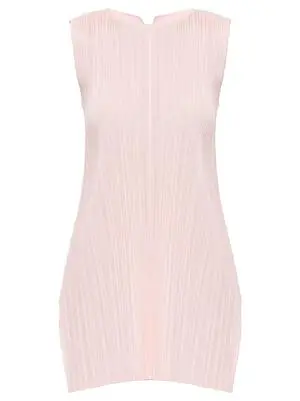 Issey Miyake Sleeveless Pleated Dress - Pink
