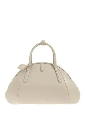 Alaïa Leather Handbag With Logo - Grey