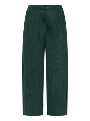 Issey Miyake Pleated Culottes - Green