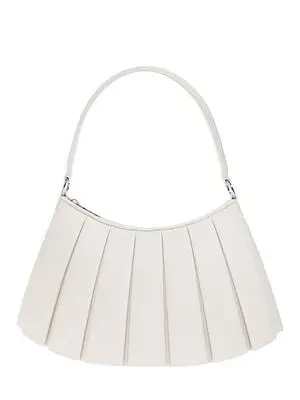 Lacoste Lenglen Medium Leather Handbag - White
