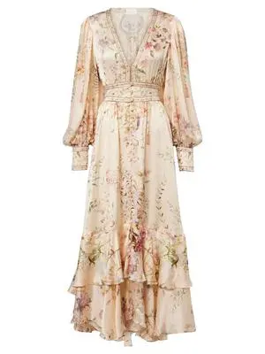 Camilla Embellished Printed Silk Maxi Dress - Multicoloured