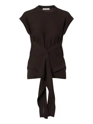 LEMAIRE Wool-blend Knitted Top - Brown