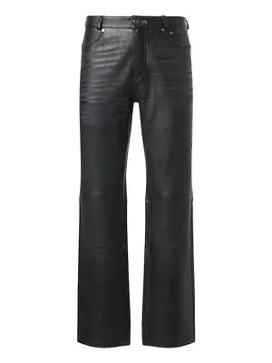 Our Legacy Carlson Cut Straight Leather Pants Black