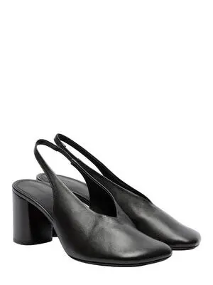 LEMAIRE Leather Slingback Pumps - Brown
