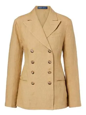 Polo Ralph Lauren Double-breasted Linen Blazer - Beige