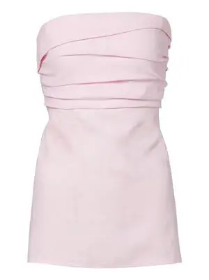 Faithfull The Brand Boe Linen Bustier Top - Pink