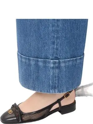 Valentino Garavani Valet Du Roi Slingback Ballerinas - Black