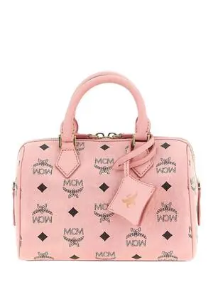 Mcm Ella Vi Small Boston Bag - Pink